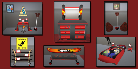 Second Life Marketplace - *Little Wishes* Sk8er Timmy bedroom