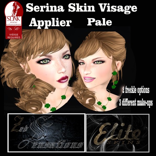 Second Life Marketplace - Elite Skins*.Serina Visage Skin Hud Pale for ...