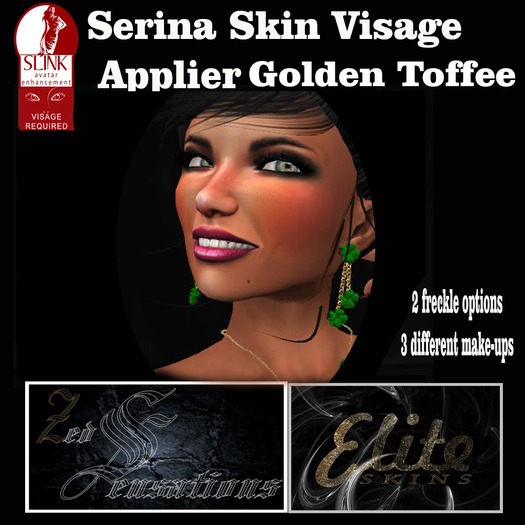 Second Life Marketplace - Elite Skins*.Serina Visage Skin Hud Golden ...