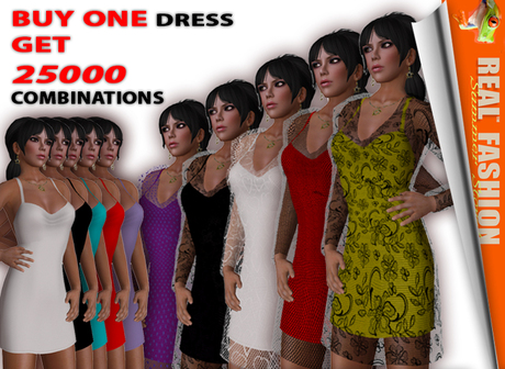 Second Life Marketplace - REAL FASHION "Choice" lace dress