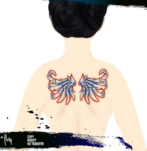 Second Life Marketplace - -AVM- Tattoo : Wings Back Tattoo - TCC1-18