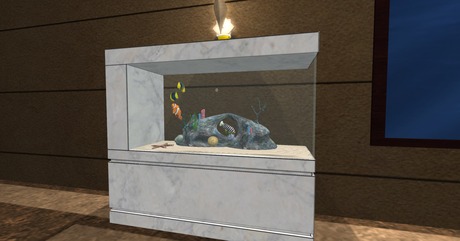 Second Life Marketplace - Marble Aquarium Fish Tank with Mesh Fish