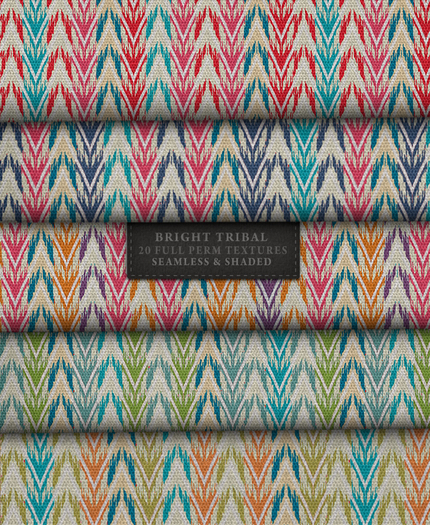 Second Life Marketplace - Bright Tribal { 20 full perm tribal fabric ...