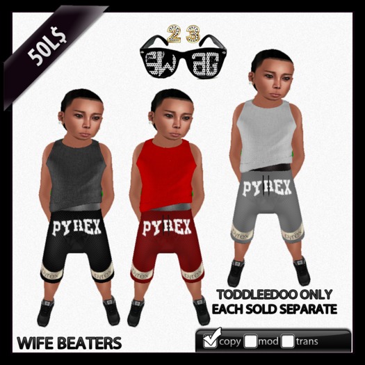 Second Life Marketplace 23 Wife Beater Blk Box