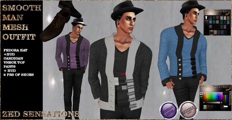 Second Life Marketplace - Zed Sensations*.Smooth Man COMPLETE Outfit