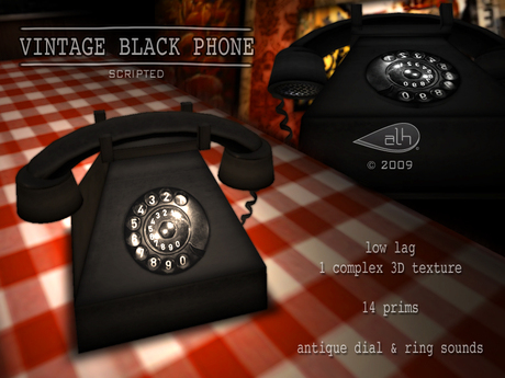 Second Life Marketplace - Vintage Phone Mesh