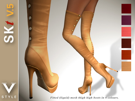 Second Life Marketplace - .: SKt V.5 - Warm Textures :. Thigh High ...