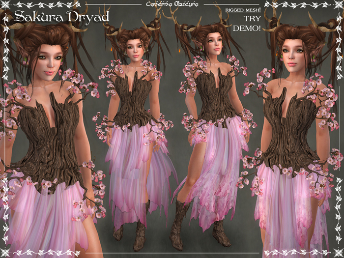 Second Life Marketplace - DEMO Sakura Dryad Outfit by Caverna Obscura ...