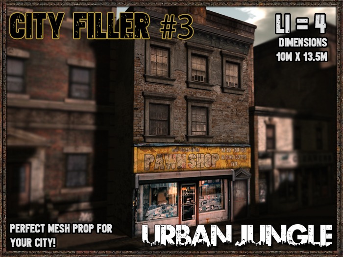 Second Life Marketplace - CITY FILLER 3 -MESH - URBAN JUNGLE