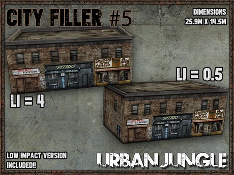 Second Life Marketplace - CITY FILLER 5 - MESH - URBAN JUNGLE