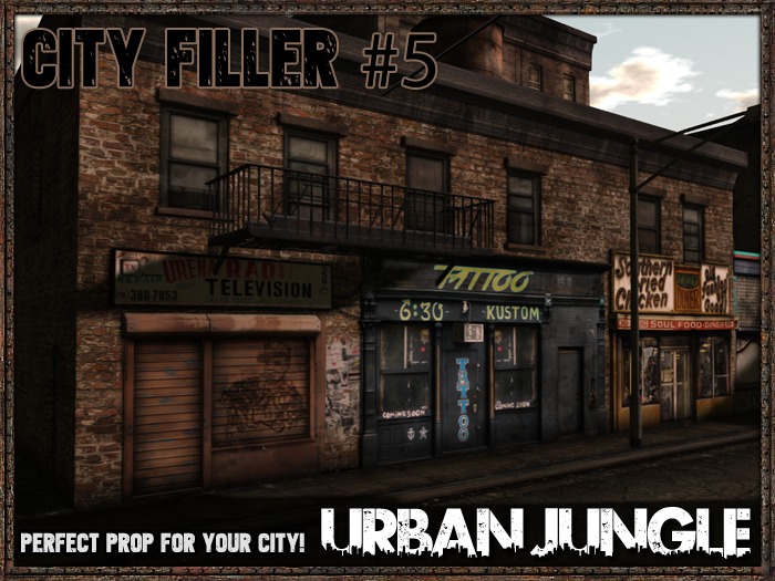 Second Life Marketplace - CITY FILLER 5 - MESH - URBAN JUNGLE