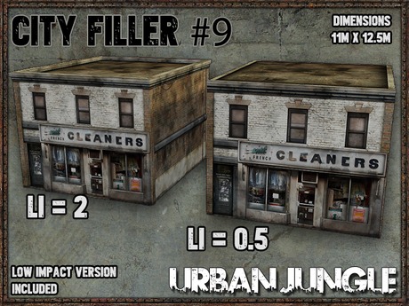 Second Life Marketplace - CITY FILLER 9 - MESH - URBAN JUNGLE