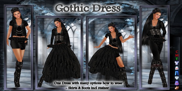 Second Life Marketplace - * PROMO * Gothic Dress Black