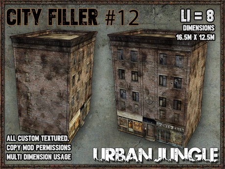 Second Life Marketplace - CITY FILLER 12 - MESH - URBAN JUNGLE
