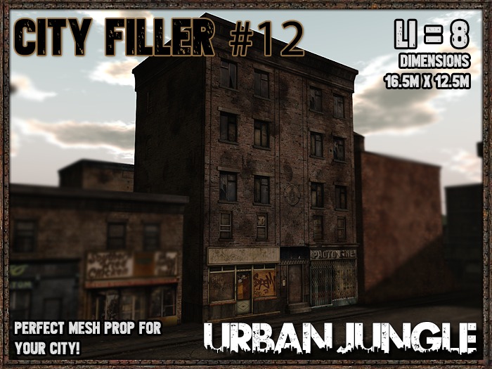 Second Life Marketplace - CITY FILLER 12 - MESH - URBAN JUNGLE