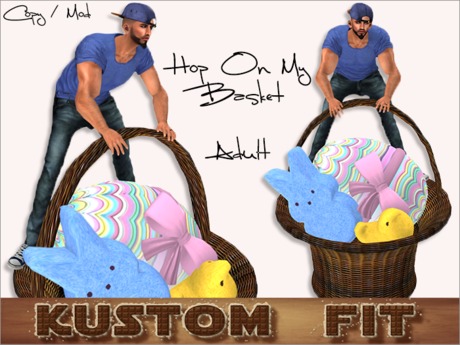Second Life Marketplace - Kustom Fit Poses - Hop On My Basket Adult
