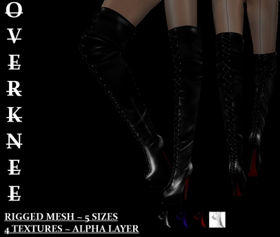 Second Life Marketplace - .:JIM:. Lace Up Thigh High 4 Textures