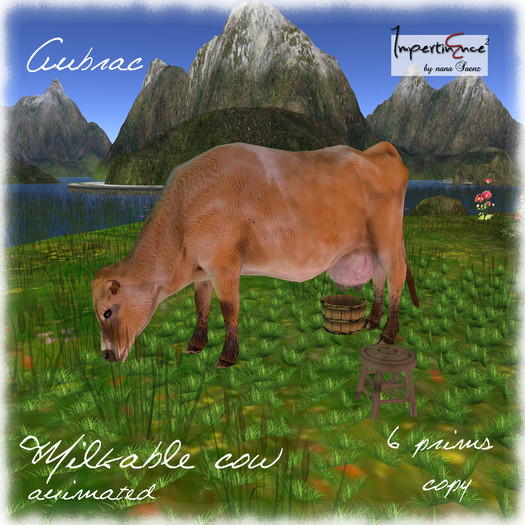 Second Life Marketplace - milkable cow aubrac
