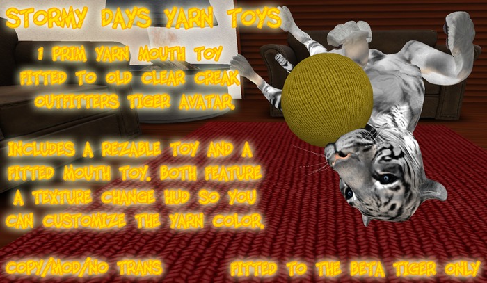 Second Life Marketplace - SD's Beta Tiger Yarn Toys