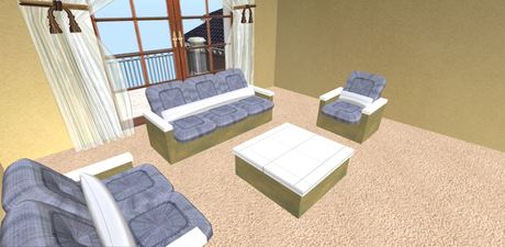 Second Life Marketplace - FREE! Lyubov's Blue Living Room Set FREE!