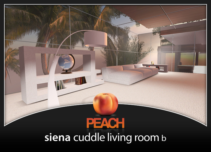 Second Life Marketplace - Peach siena cuddle living room b