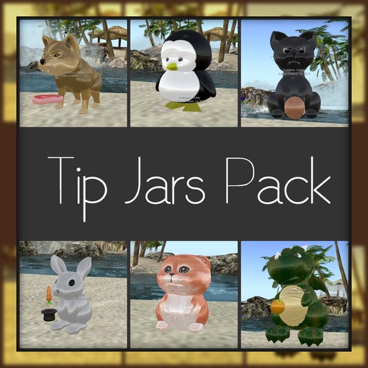 Second Life Marketplace - Tip jars pack