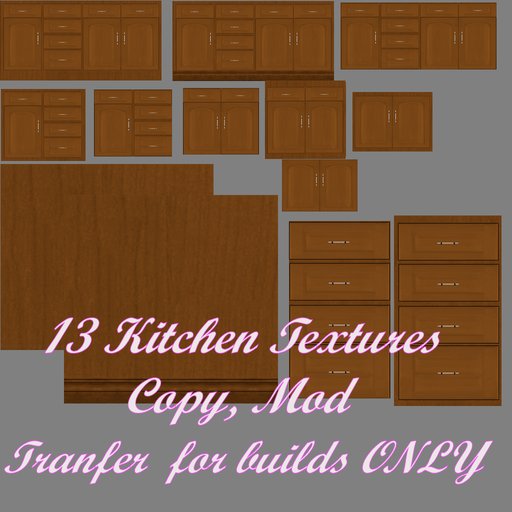 Second Life Marketplace - New Kitchen Textures Wood