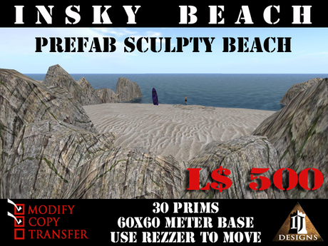 Second Life Marketplace - LANDSCAPING : INSKY BEACH Realistic Prefab ...
