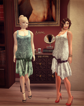 Second Life Marketplace - [Cisne] Gigi Dress ~ Onyx