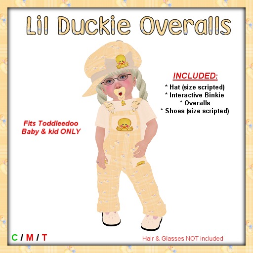Second Life Marketplace - *TD* Lil Duckie Long Overalls