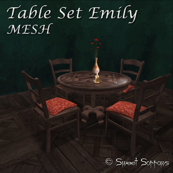 Second Life Marketplace - Table Set Emily - Mesh