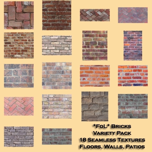 Second Life Marketplace - *FoL* Brick Textures - Variety Pack (Seamless)