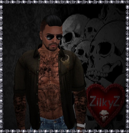 Second Life Marketplace - ZikyZ - Open Shirt-Brown-Demon