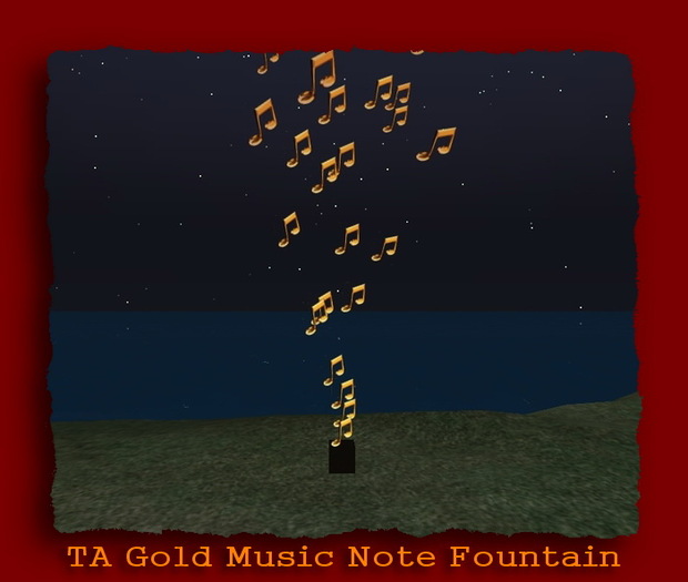 Second Life Marketplace - TA Gold Music Note Fountain