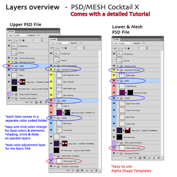 Second Life Marketplace - DEMO LMC PSD / MESH Templates - Cocktail X ...