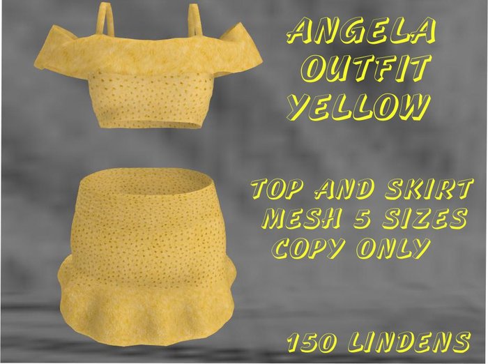 Second Life Marketplace Sw Angela Outfit Yellow Box