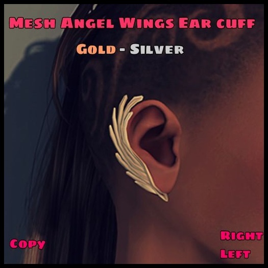 Second Life Marketplace - Mesh Angel Wings Ear Cuffs