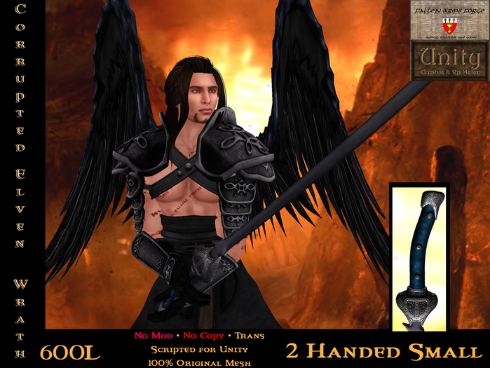 Second Life Marketplace - (FA) (SMALL) Corrupted Elven Wrath 2h Sword Box