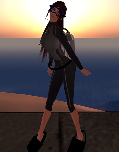 Second Life Marketplace - Scuba Gear w/flippers (boxed)