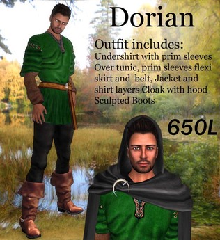 Second Life Marketplace - *TPL* Dorian - Green Tunic - The Painted Lilly
