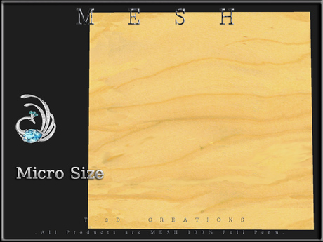 Second Life Marketplace - T-3D Creations [Peacock - NANO -] MESH - Full ...