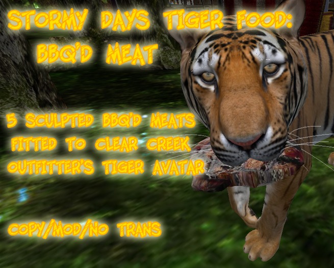 Second Life Marketplace - SD's Tiger Food: BBQ'd Meat