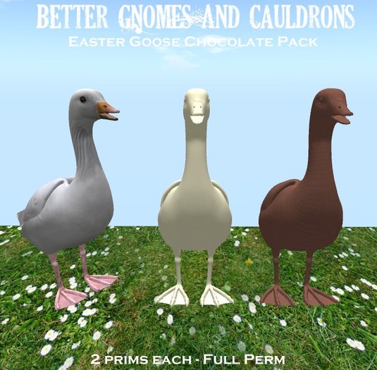 Second Life Marketplace - BGC Full Perm Easter Goose Chocolate Pack ...