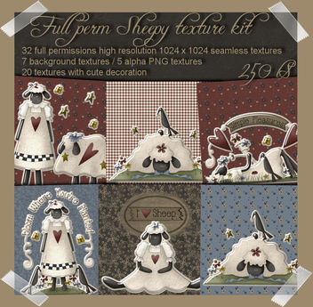 Second Life Marketplace - Sheepy full perm pack of 32 seamless textures