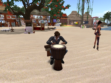 Second Life Marketplace - Double Djembe' with animations & sounds