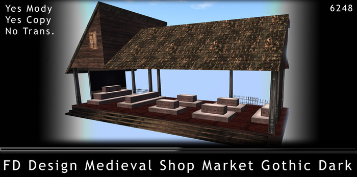 Second Life Marketplace - FD Design Medieval Shop Market Gothic Dark A ...
