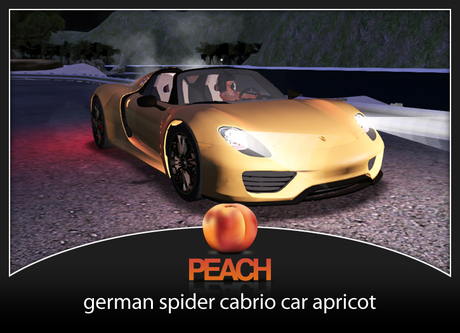 Second Life Marketplace - Peach german spider cabrio car apricot