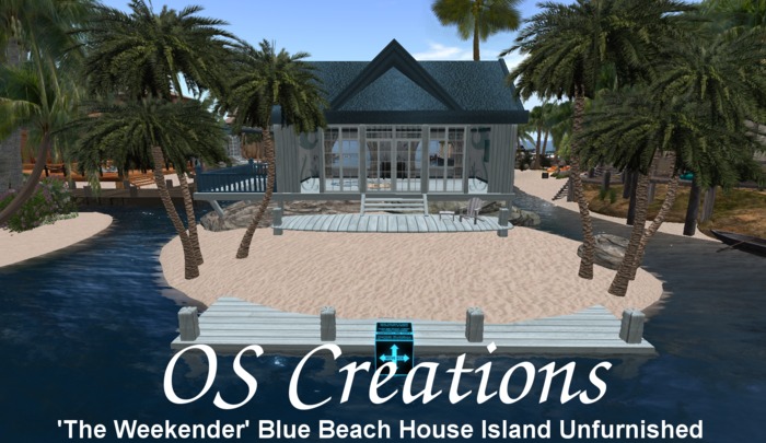 Second Life Marketplace - OS Creations 'The Weekender' Blue Beach House ...