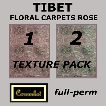 Second Life Marketplace - Tibet - floral carpets Rose Texture pack
