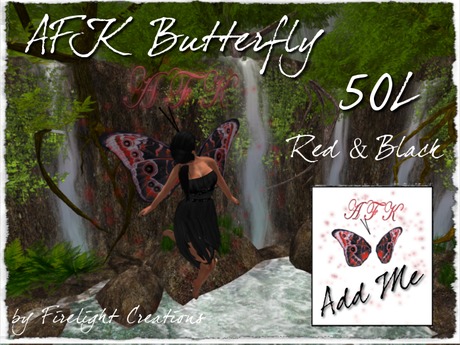 Second Life Marketplace - AFK Butterfly - Red & Black